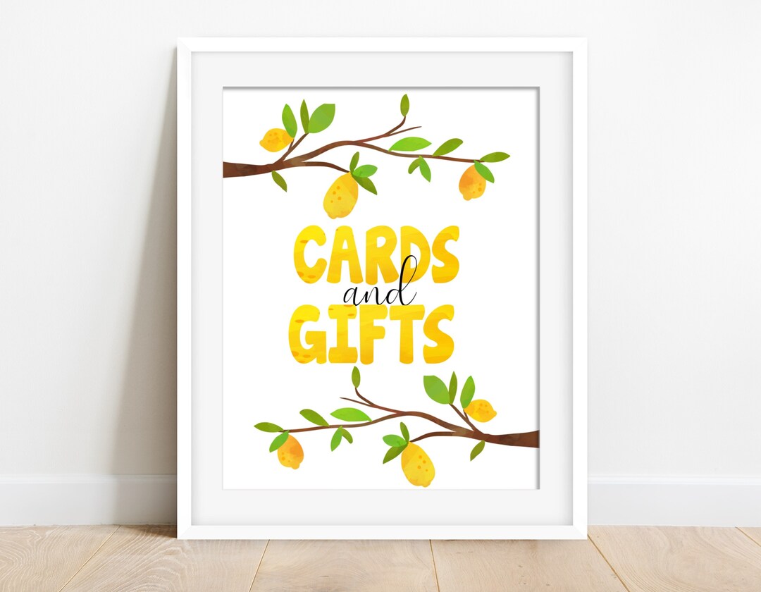 Lemonade Gift and Card Sign Lemons Theme Instant Download - Etsy