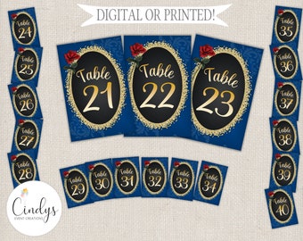 Beauty and the Beast Table Numbers | Etsy