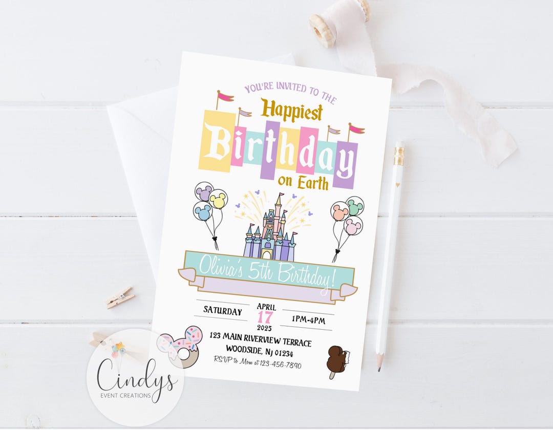 Disney Birthday Invitation - Etsy