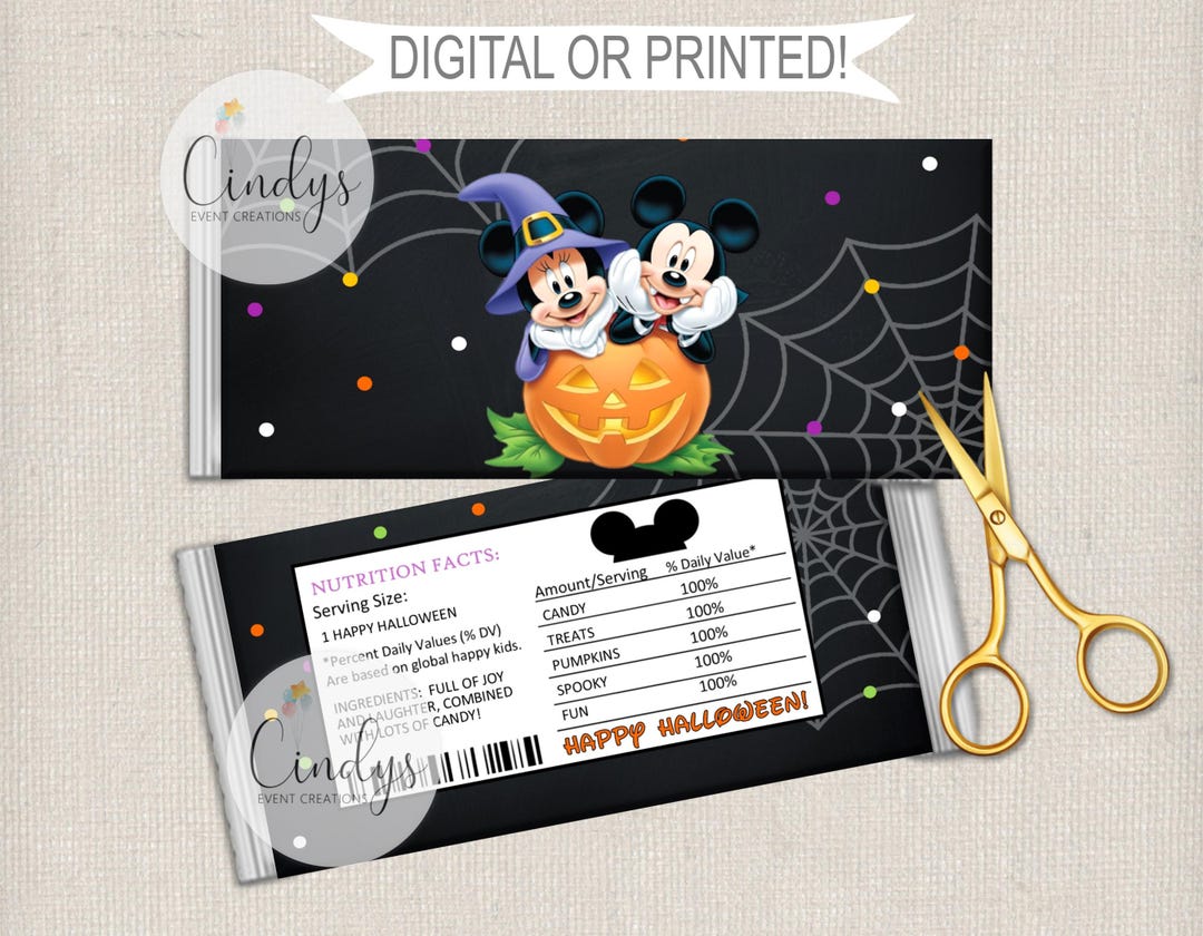 Mickey Mouse Chocolate Bar Wrappers - Etsy