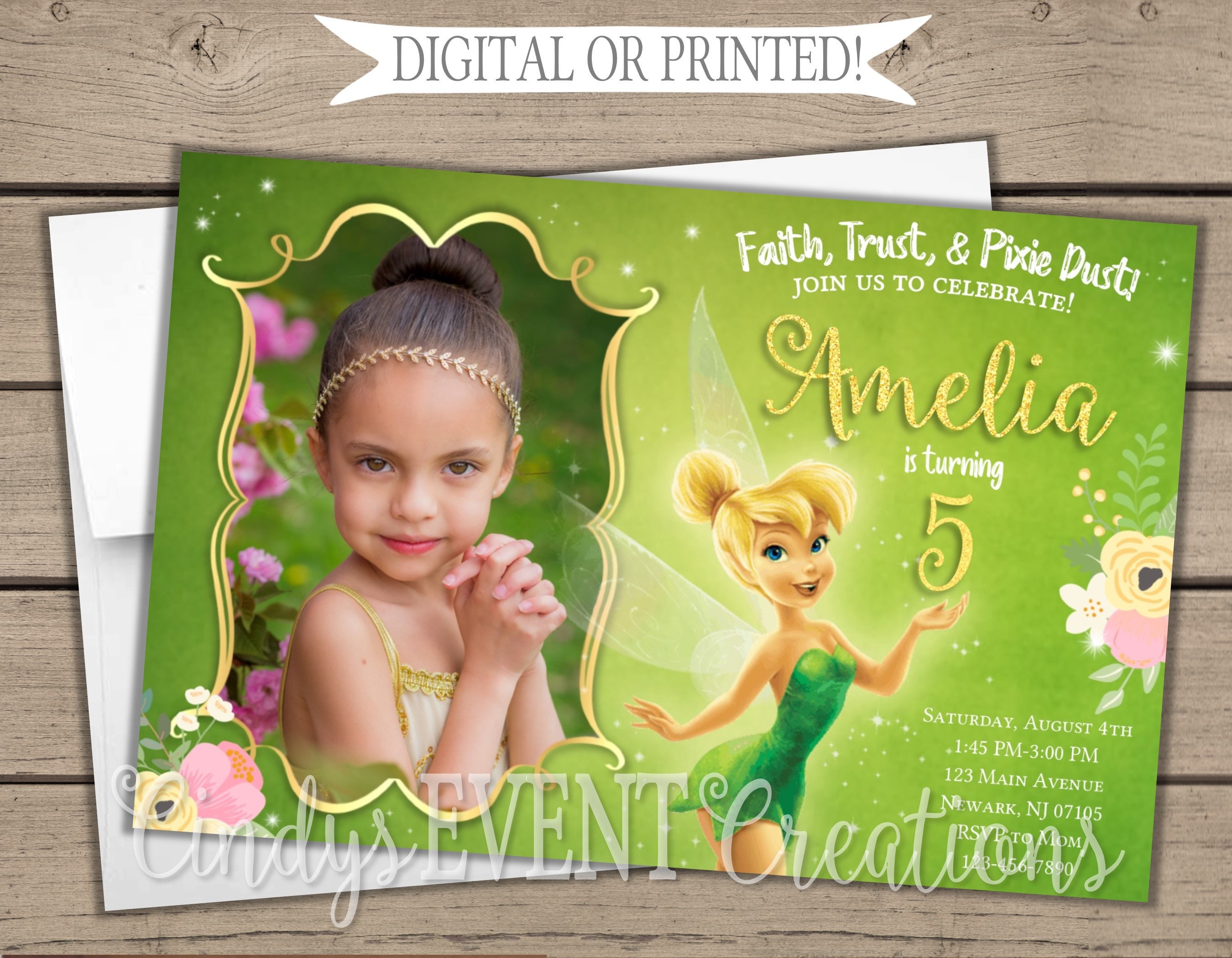 Tinkerbell Invitation Etsy Australia