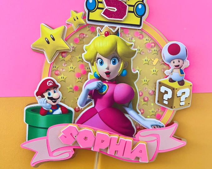 Princess Peach Cake Topper - Etsy