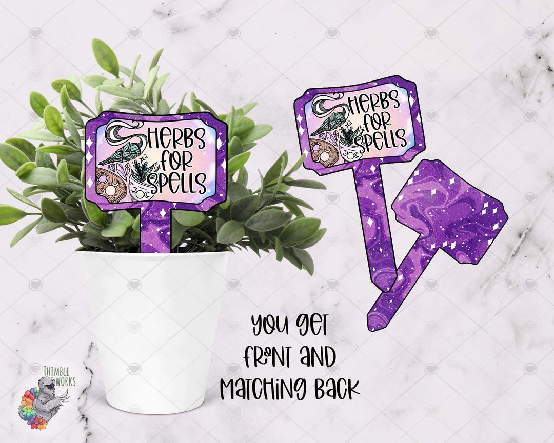 Garden Stake Bundle Sublimation Design, Herb Png, Herbs for Spells ...
