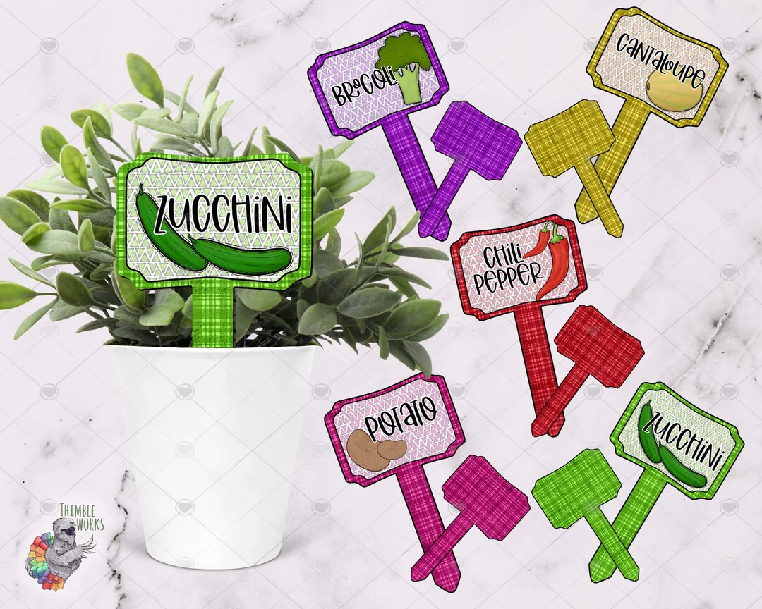 Garden Stake Bundle Sublimation Design, Vegetable Png, Vegetable Plant ...