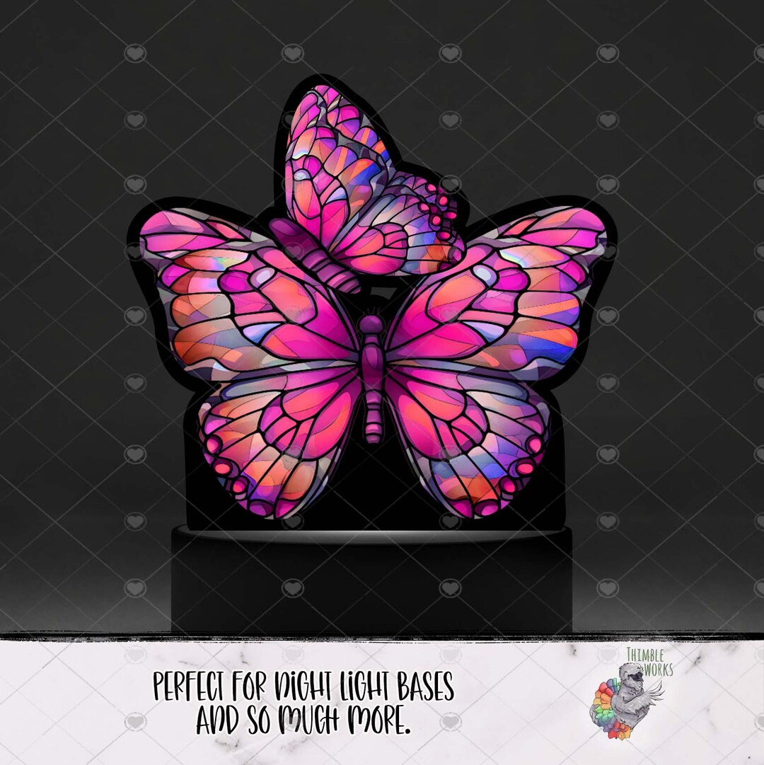 Pink Monarch Butterfly Design, Garden Design, Butterfly Night Light ...