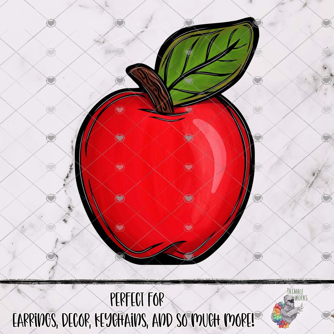 Apple Sublimation Design, Teacher Apple Design, Back to School Earring ...