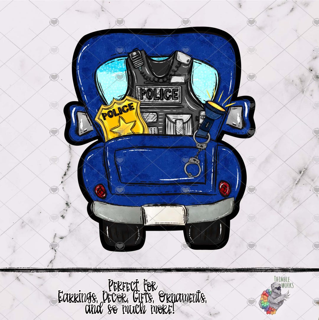 Thin Blue Line Truck Bundle, Truck Sublimation Design, Truck Wall Decor ...