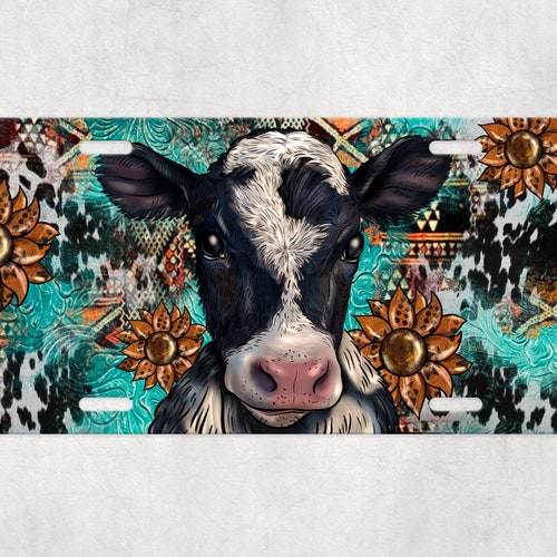 Metal Cow License Plate Farm License Plates Front License - Etsy