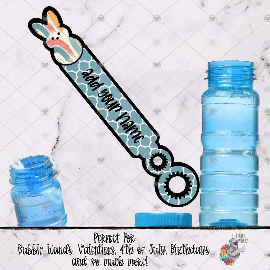 Teal Easter Bunny Bubble Wand Design, Easter Candy Design, Bunny Png ...