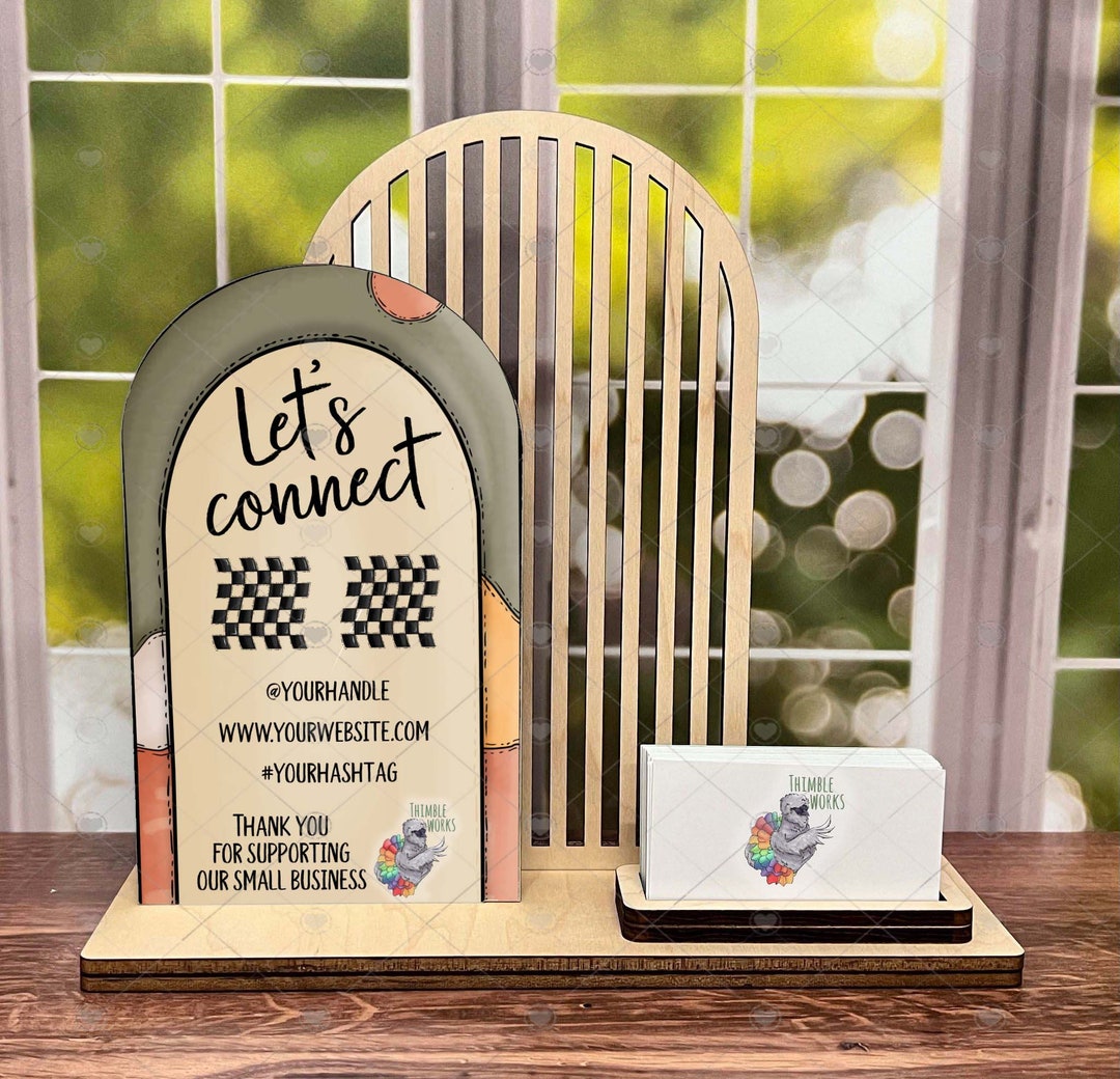 Boho Advertisement Sublimation Design, Connect With Us Sign Design ...