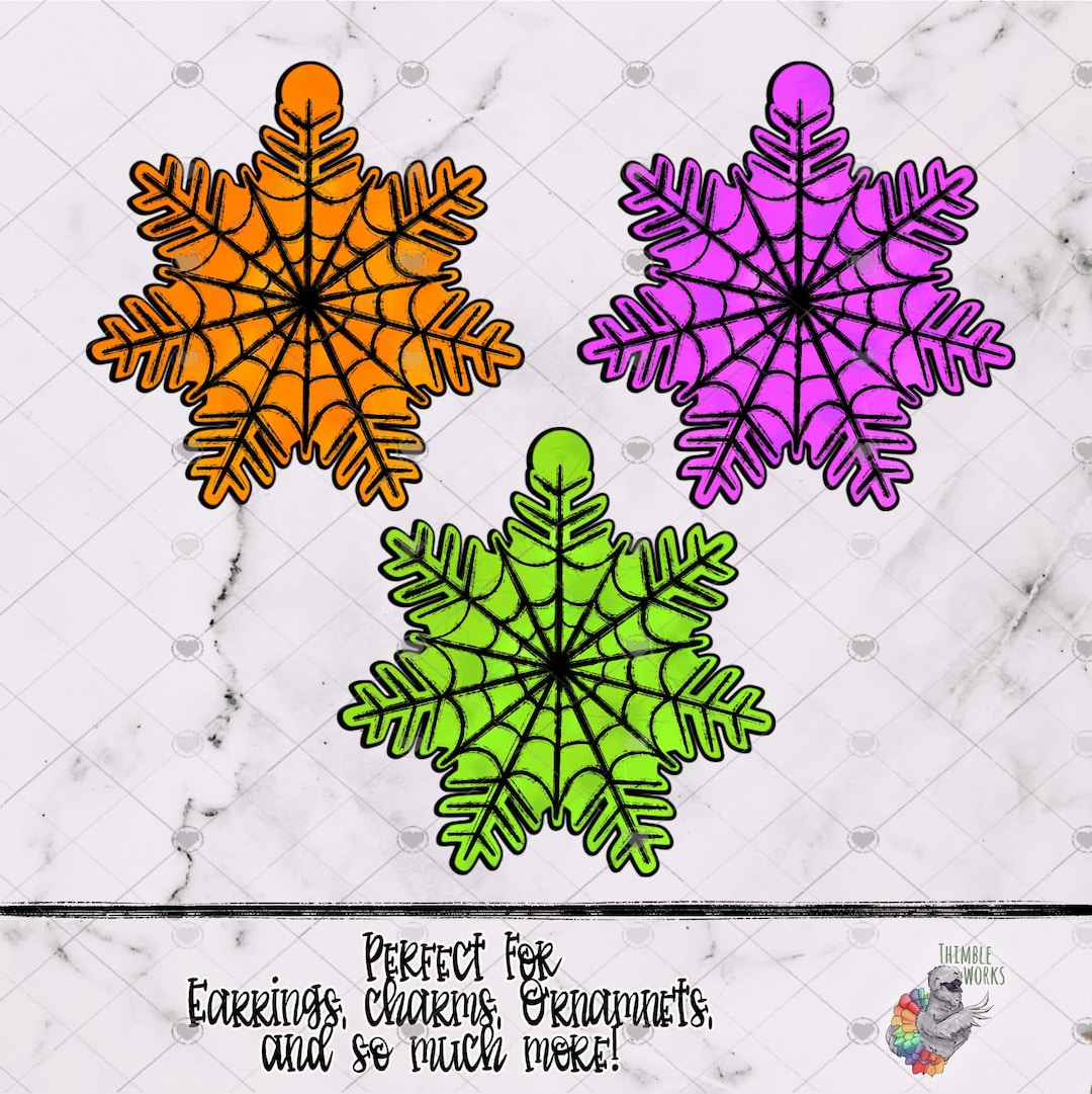 Spooky Snowflake Sublimation Design, Snowflake Ornament Design ...