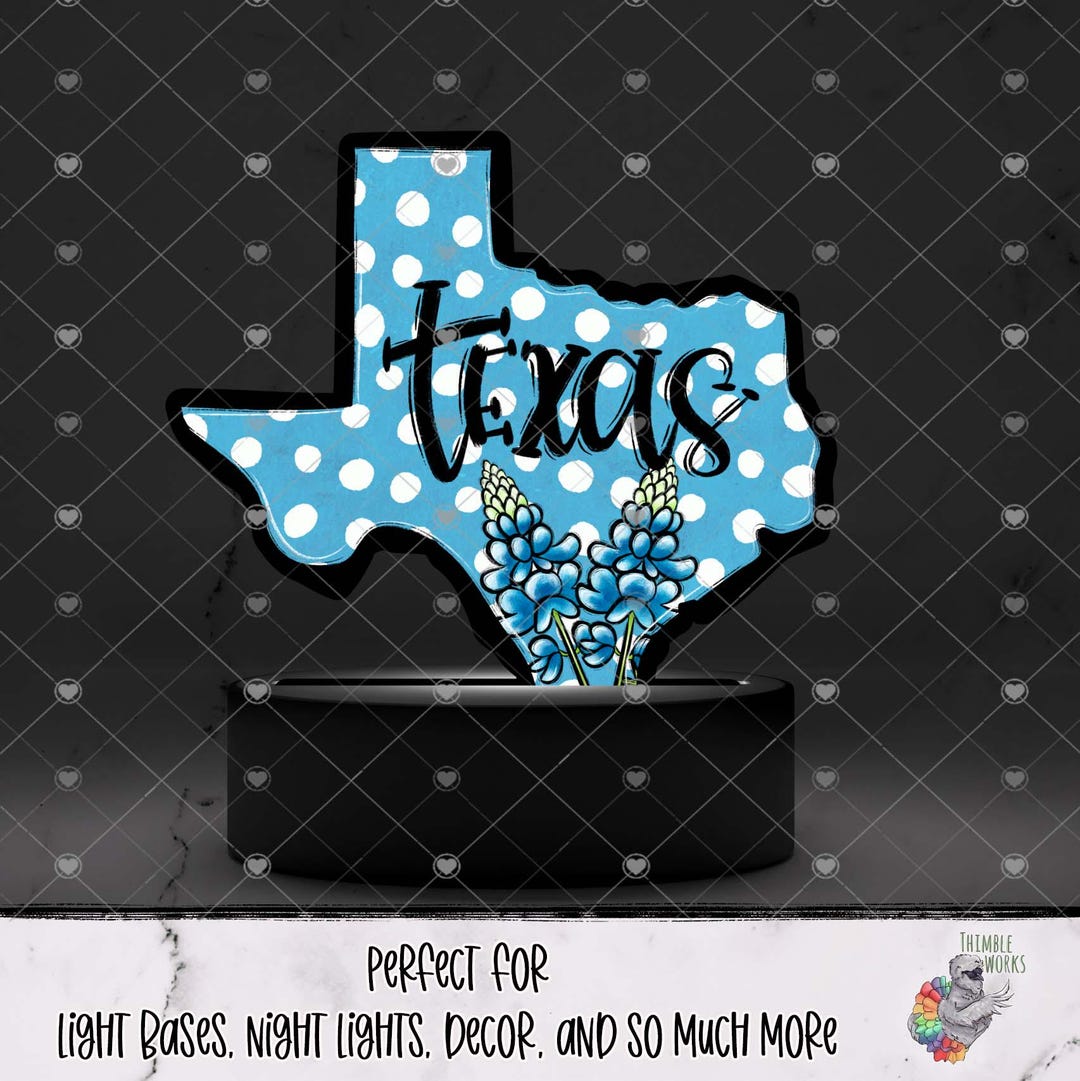Texas Bluebonnet Sublimation Design: Patriotic State Art (PNG Digital ...