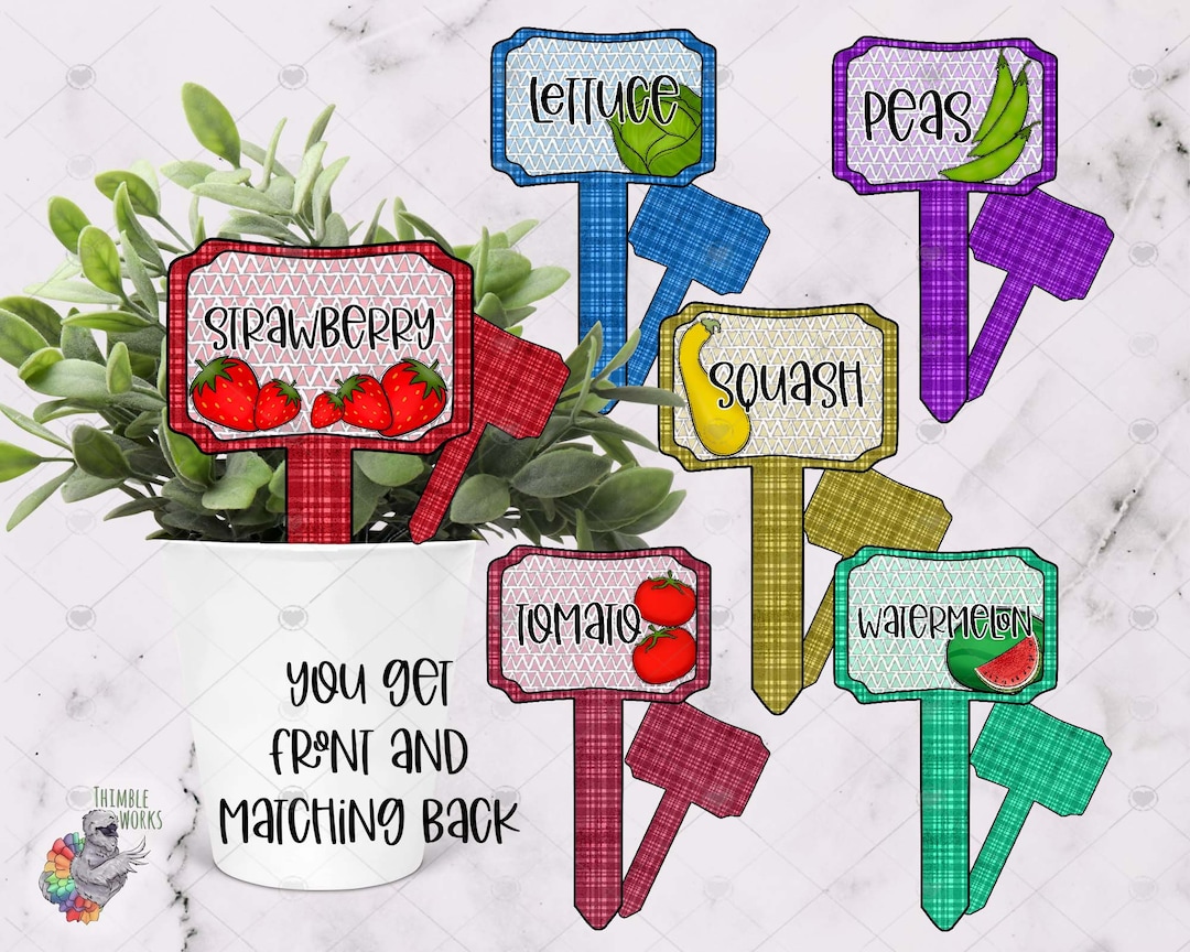 Garden Stake Bundle Sublimation Design, Vegetable Png, Vegetable Plant ...