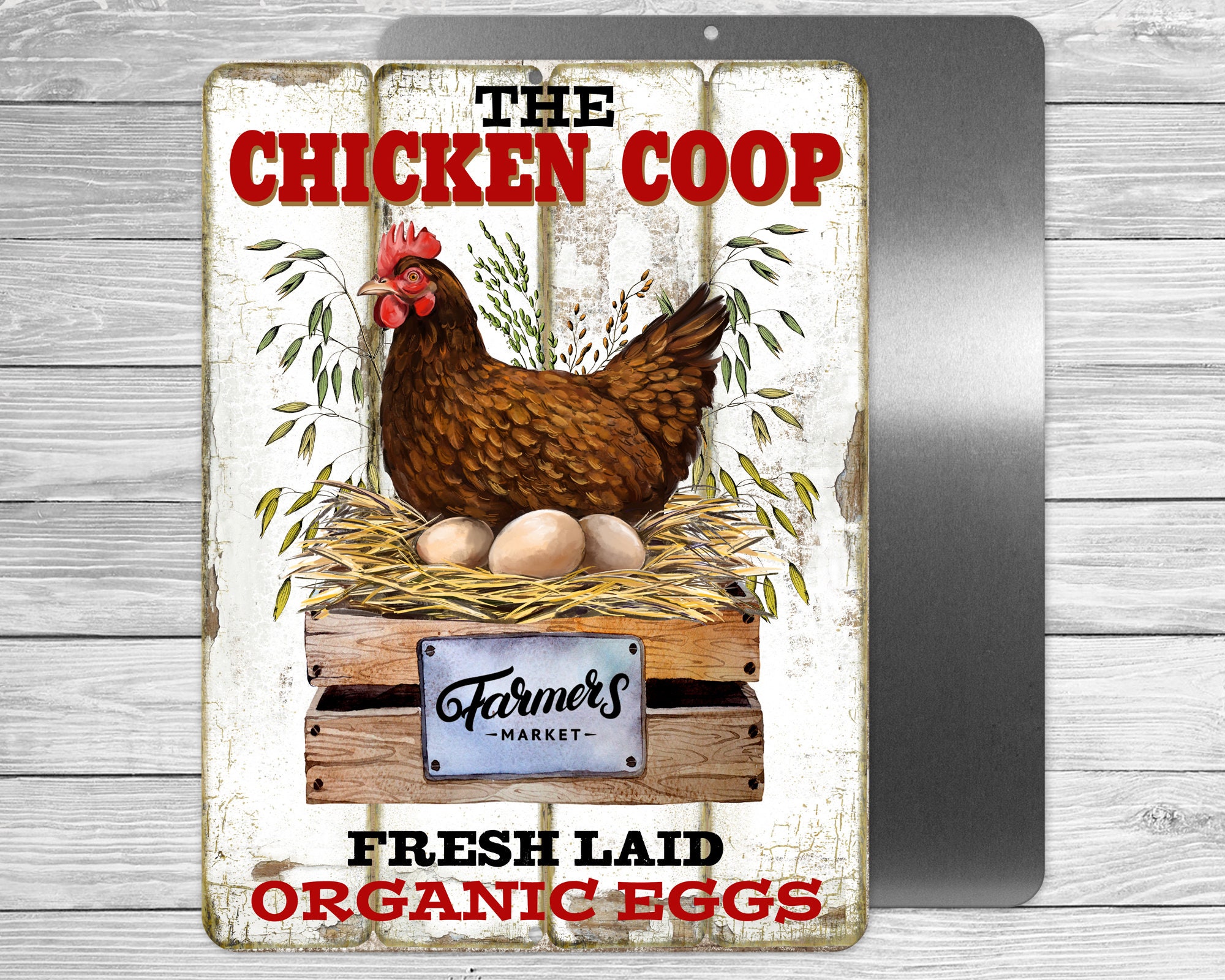 Metal Chicken Sign Chicken Coop Sign Outdoor Sign | Etsy