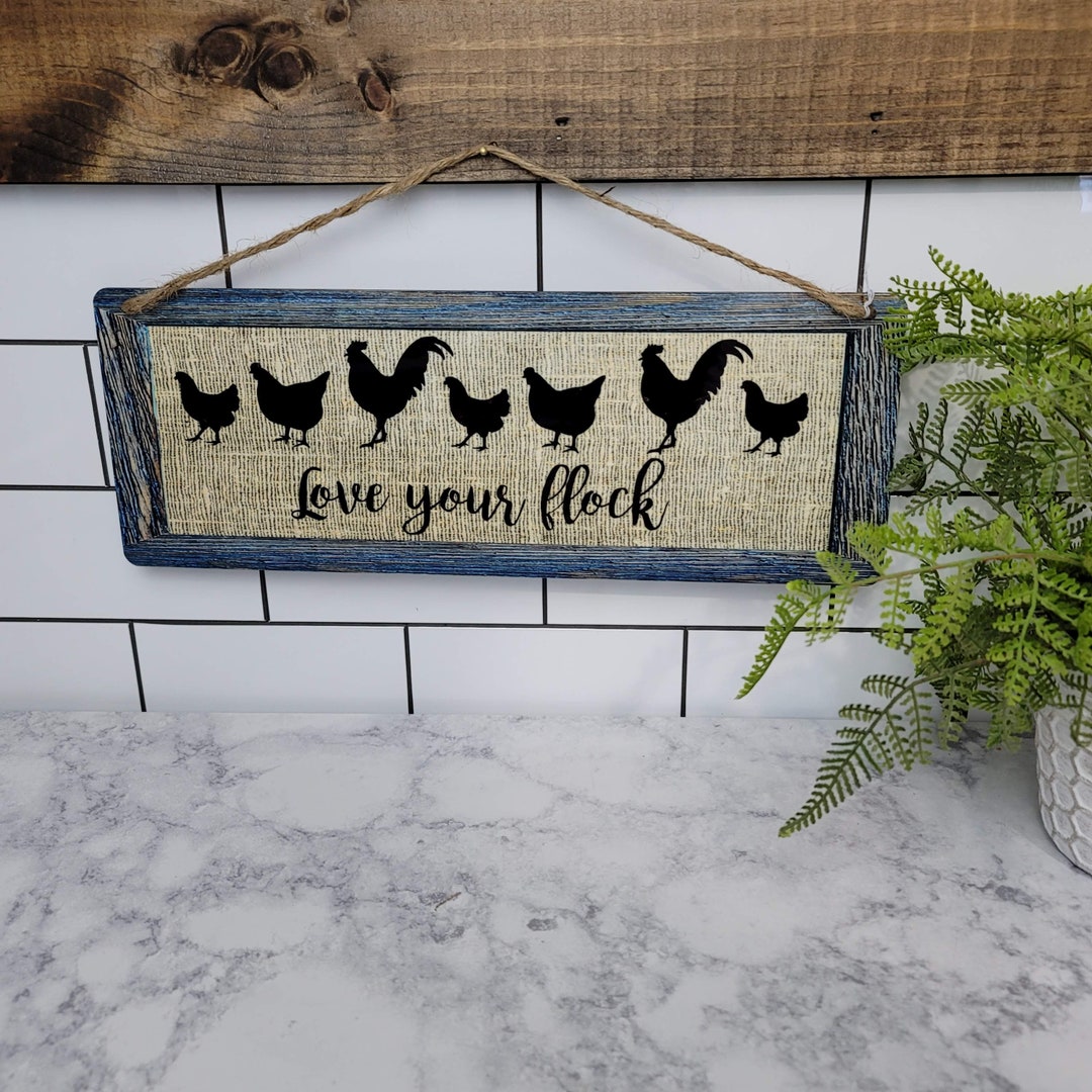 Chicken Wall Sign Welcome Sign Farmhouse Door Hanger Country Decor ...