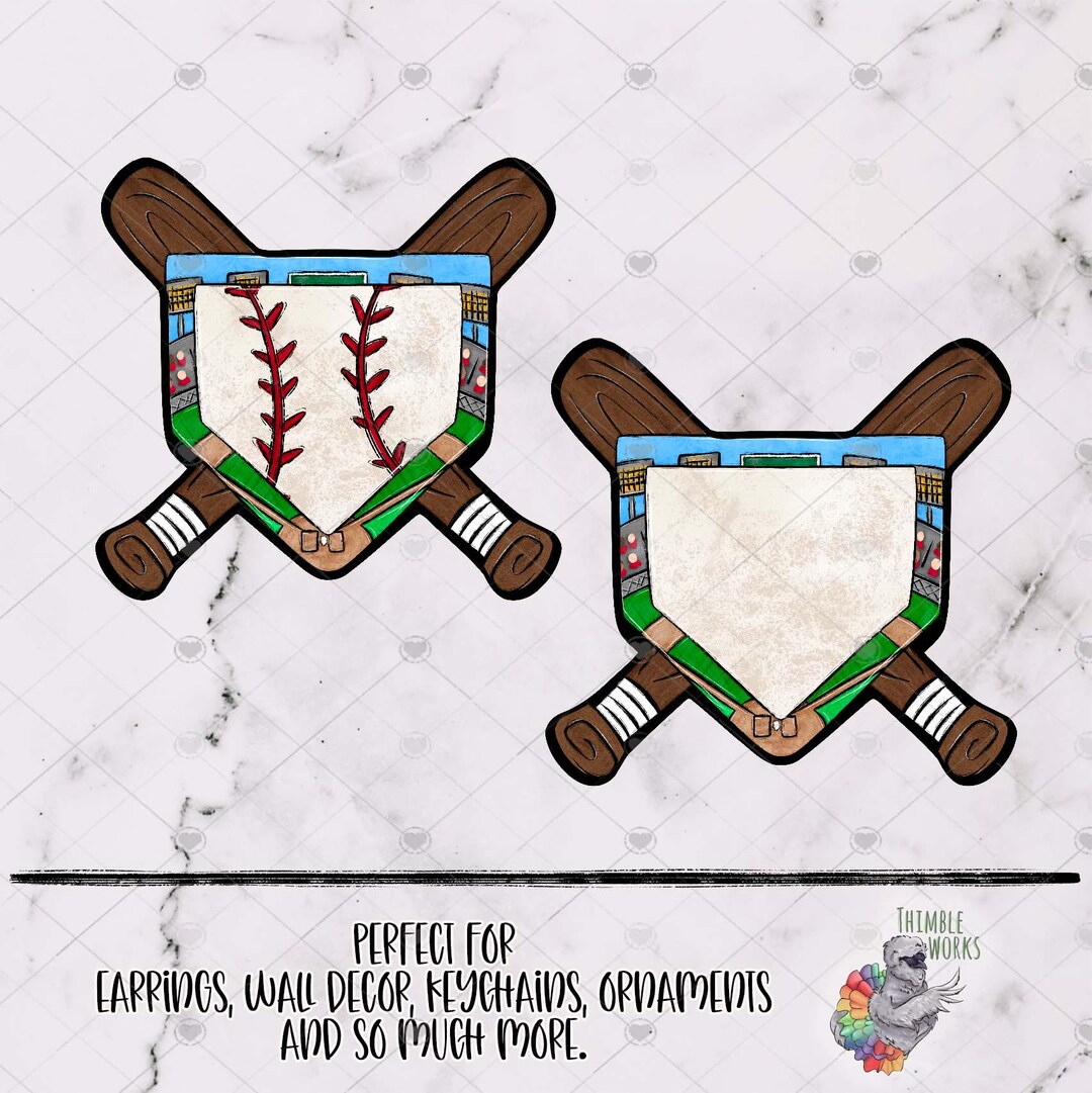 Baseball Sublimation Design, Homeplate Earring, T-ball Earrings ...