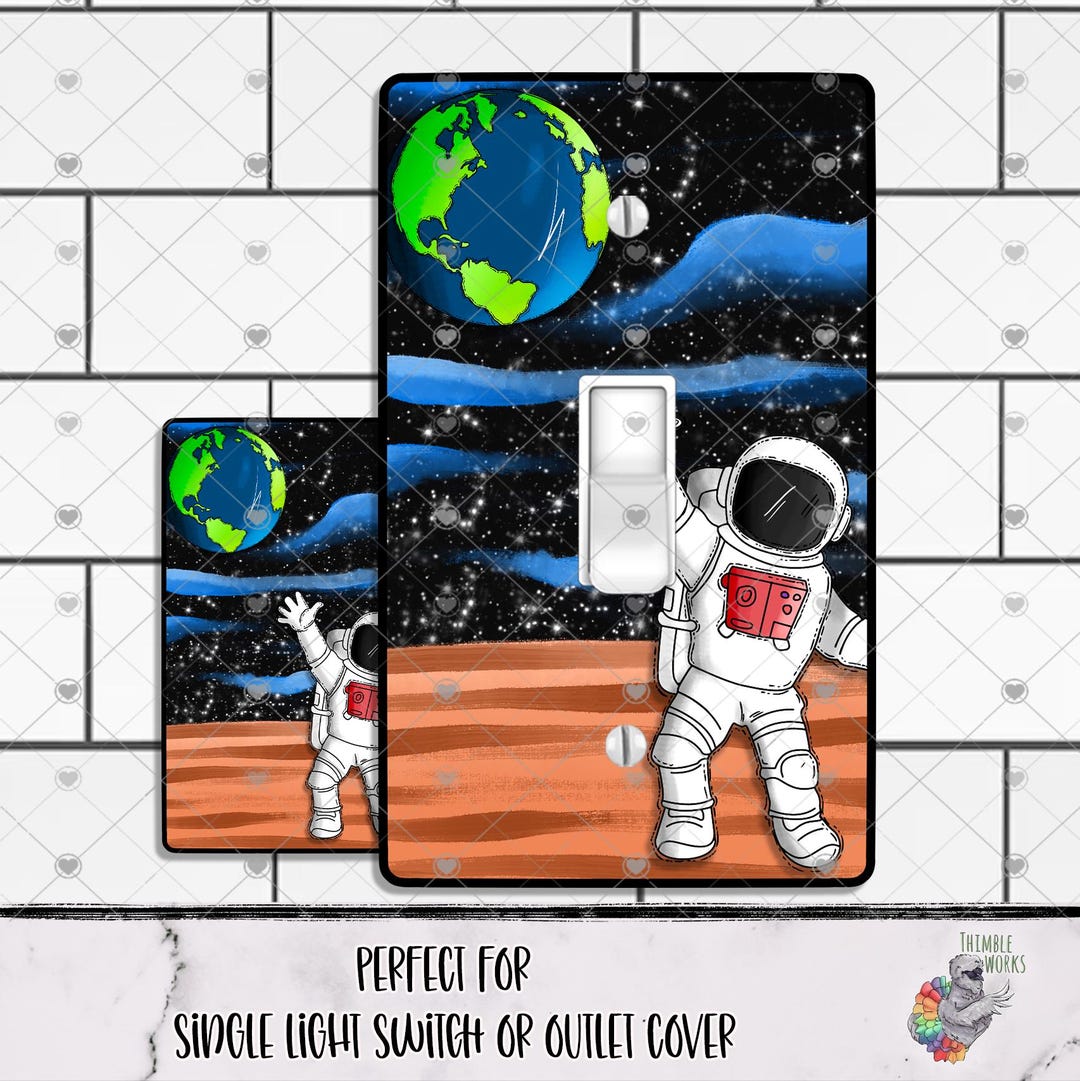 Astronaut Outlet Cover Sublimation Design, Outerspace Light Switch ...