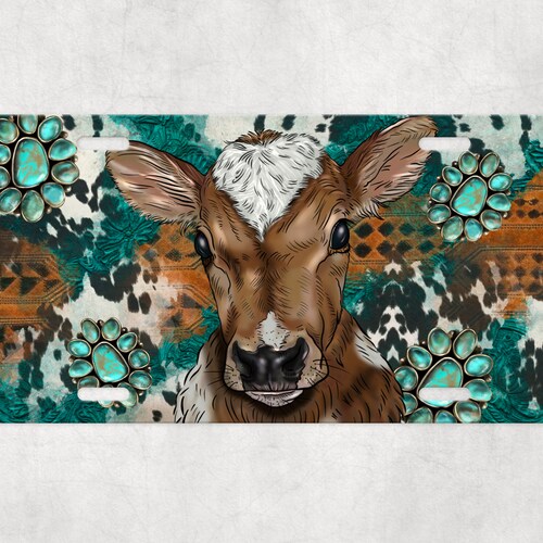 Metal Cow License Plate Farm License Plates Front License - Etsy
