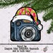 Bright Camera Design, Santa Design, Christmas Camera Ornament, Camera ...