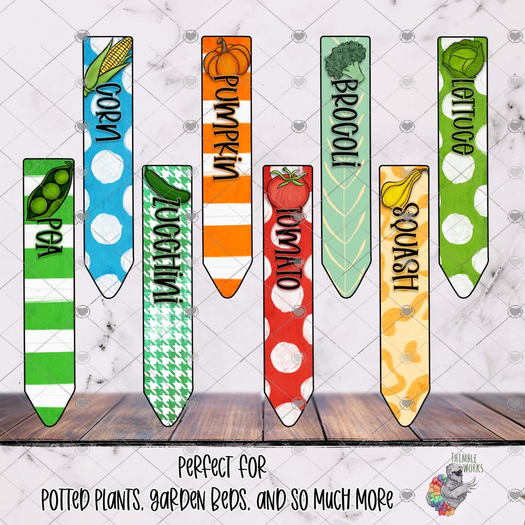 Vegetable Garden Stake Sublimation Design Bundle, Vegetable Garden ...