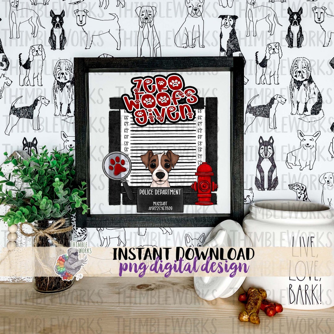Zero Woofs Given Jack Russell Sublimation Design - Dog PNG - Pet PNG ...