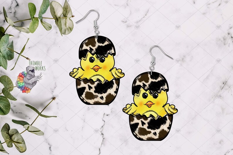 Easter Earring Sublimation Design, Baby Chick Design, Chick Png ...