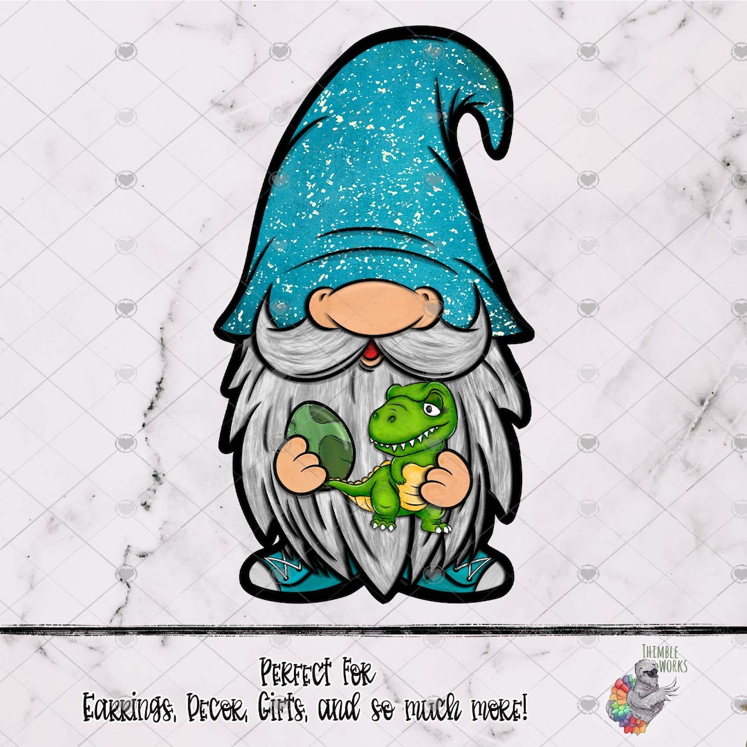Dinosaur Gnome Earring, Boy Mom Gnome Sublimation Design, T-rex Gnome ...