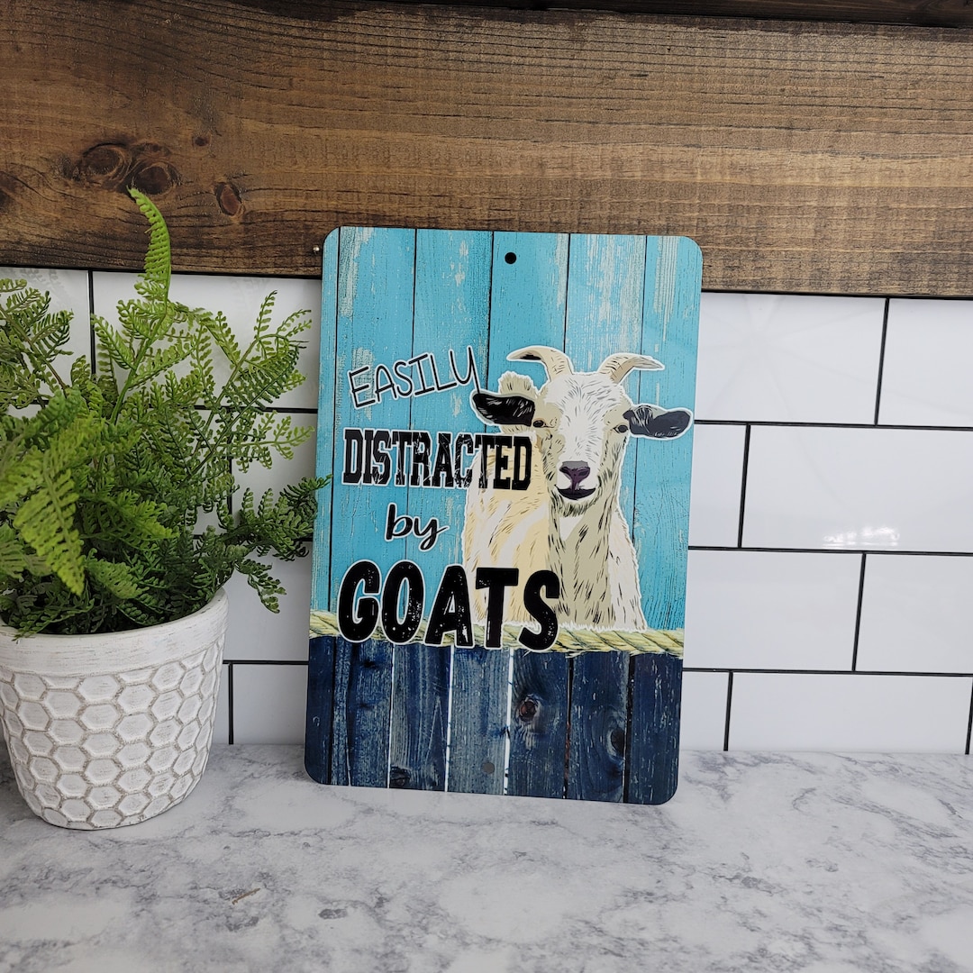 Goat Metal Sign Farm Decor Barn Sign Goat Sign Coop Sign Metal Sign Use ...