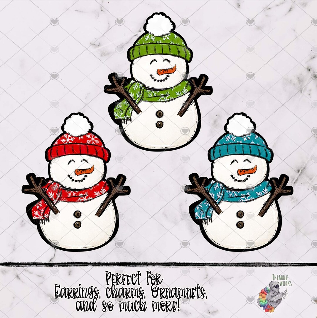 Snowman Sublimation Design, Snowflake Snowman Design, Christmas ...