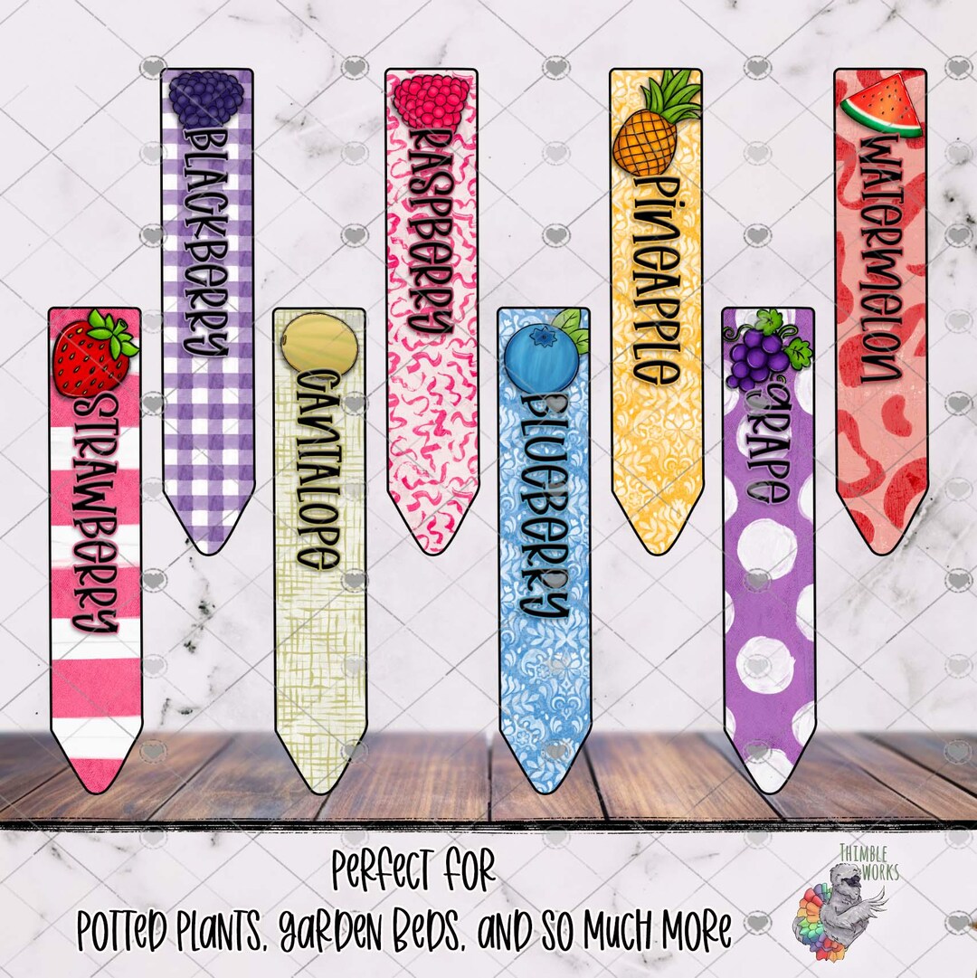 Fruit Garden Stake Sublimation Design Bundle, Vegetable Garden ...