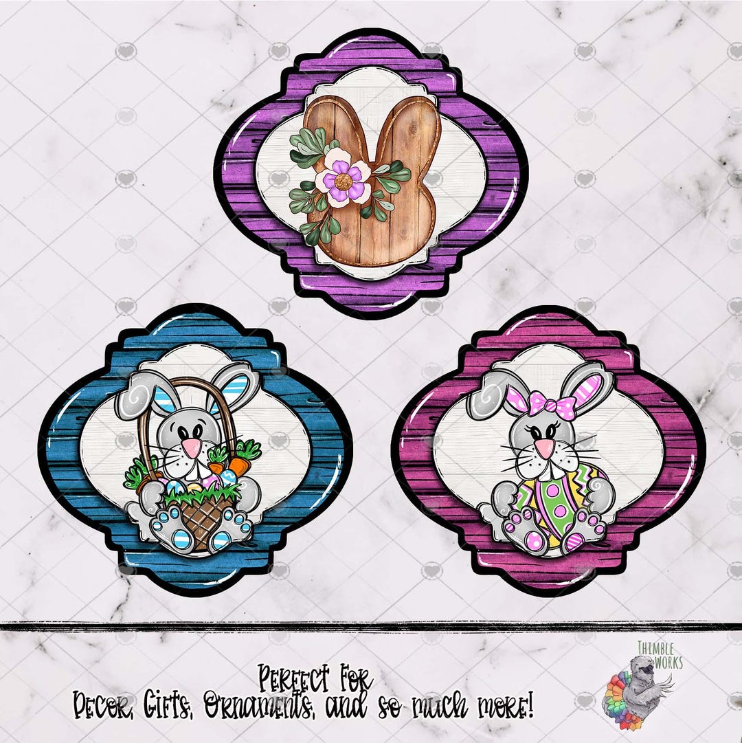 Easter Bunny Fancy Bulb Design, Easter Earrings, Spring Design, Bunny ...