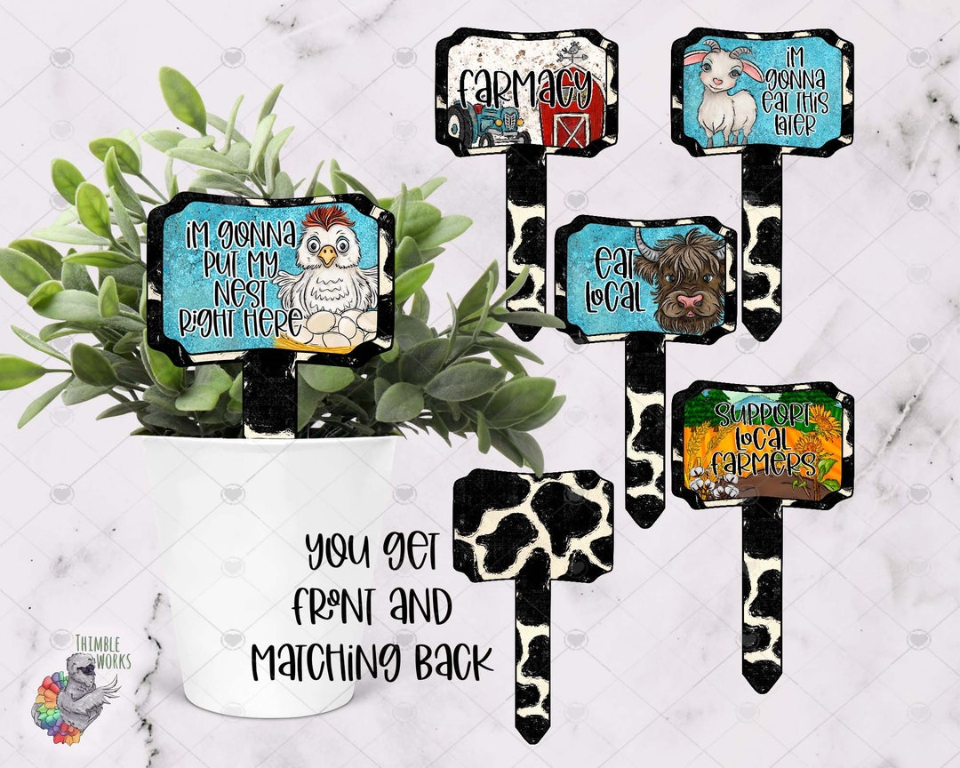 Farmer Garden Stake Bundle Sublimation Design, Farm Png, Farm Plant ...