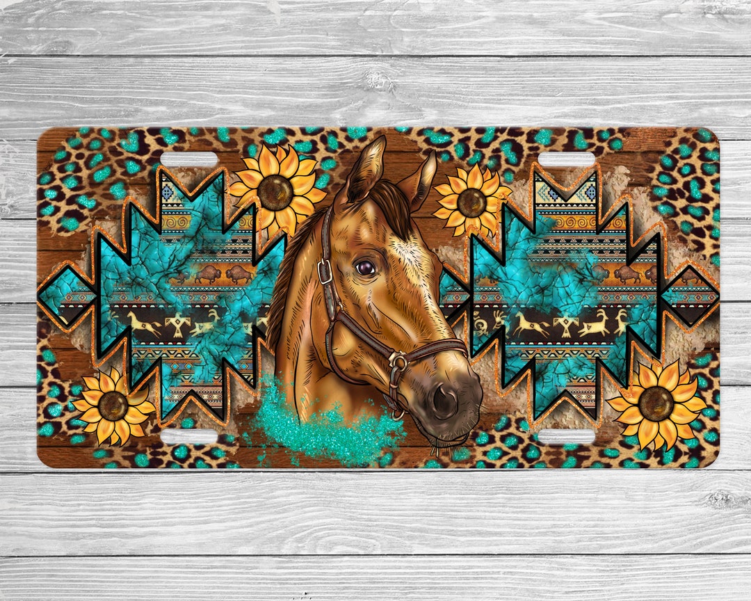 Metal Horse License Plate Farm License Plates Front License Horse ...