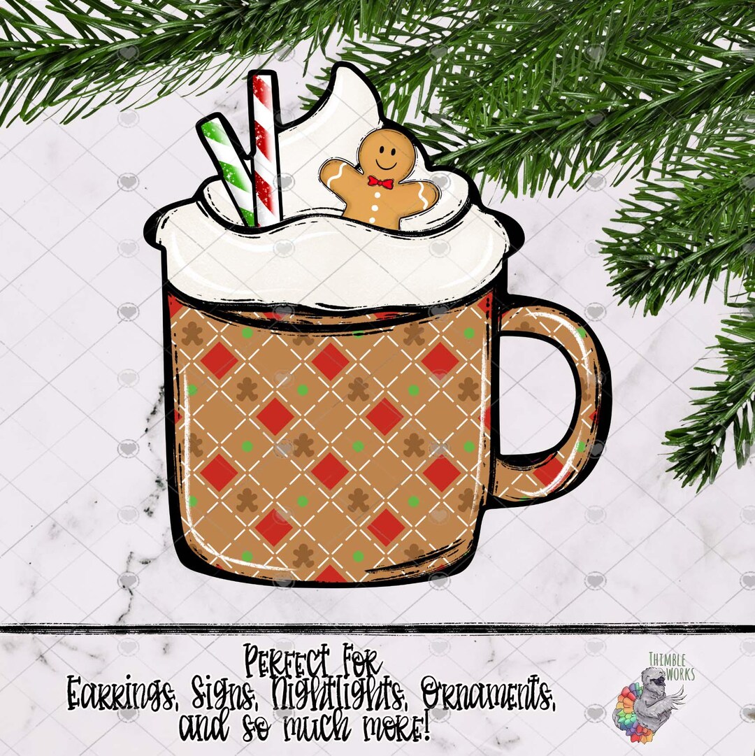 Gingerbread Camping Mug Design, Gingerbread Design, Christmas Ornament ...
