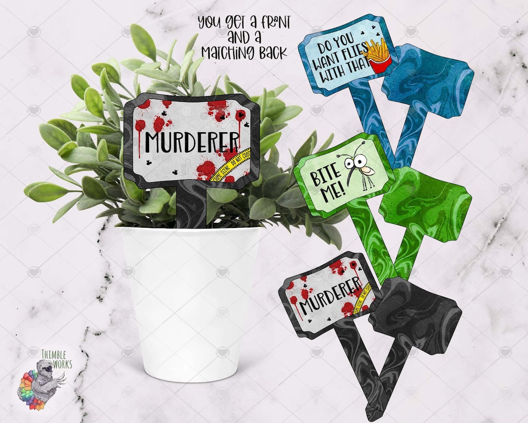Garden Stake Bundle Sublimation Design, Dark Humor Png, Carnivorous ...