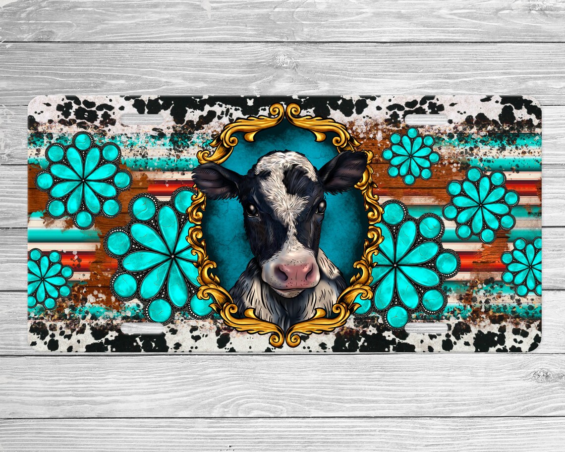 Metal Cow License Plate Farm License Plates Front License - Etsy