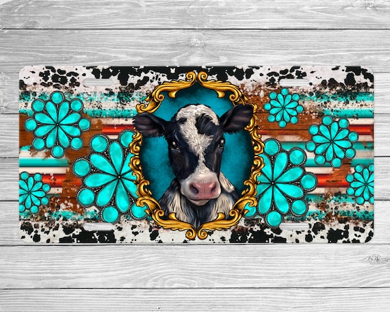 Metal Cow License Plate Farm License Plates Front License | Etsy