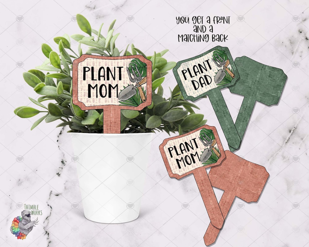 Garden Stake Bundle Sublimation Design, Plant Mom Png, Plant Dad Design ...