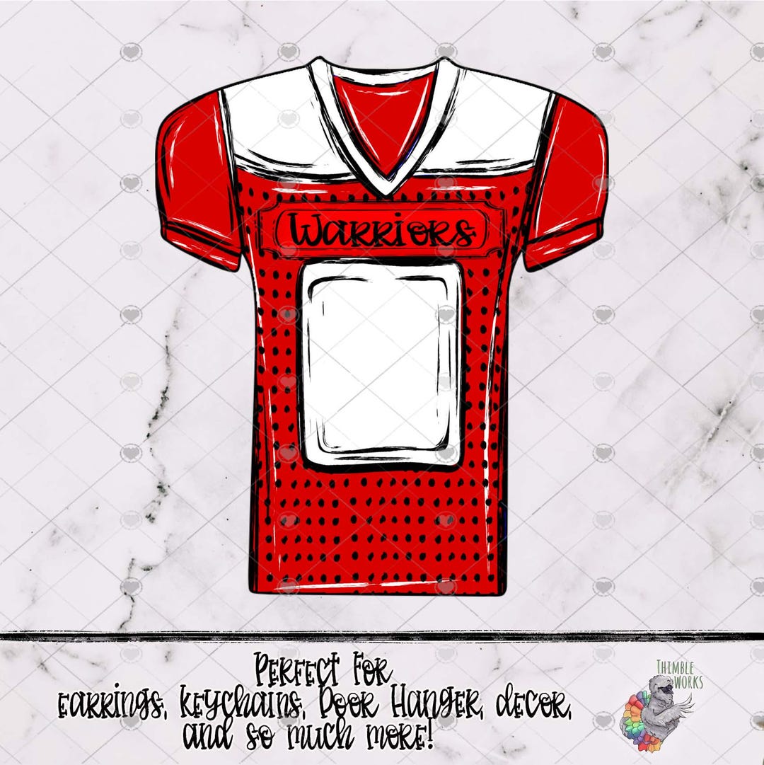 Football Jersey Earring Sublimation Design, Football Design, Jersey ...