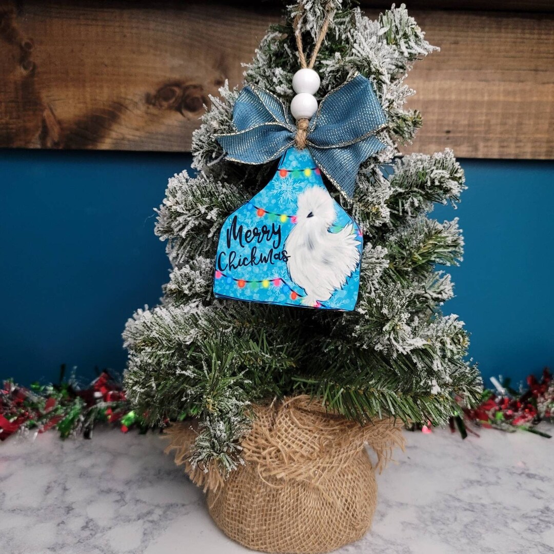 Silkie Chicken Ornament Farm Ornament Christmas Ornament Farmhouse ...