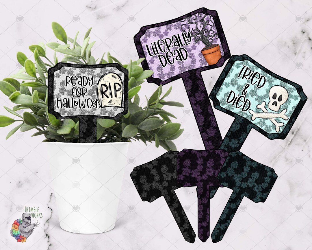 Garden Stake Bundle Sublimation Design, Dark Humor Png, Halloween ...