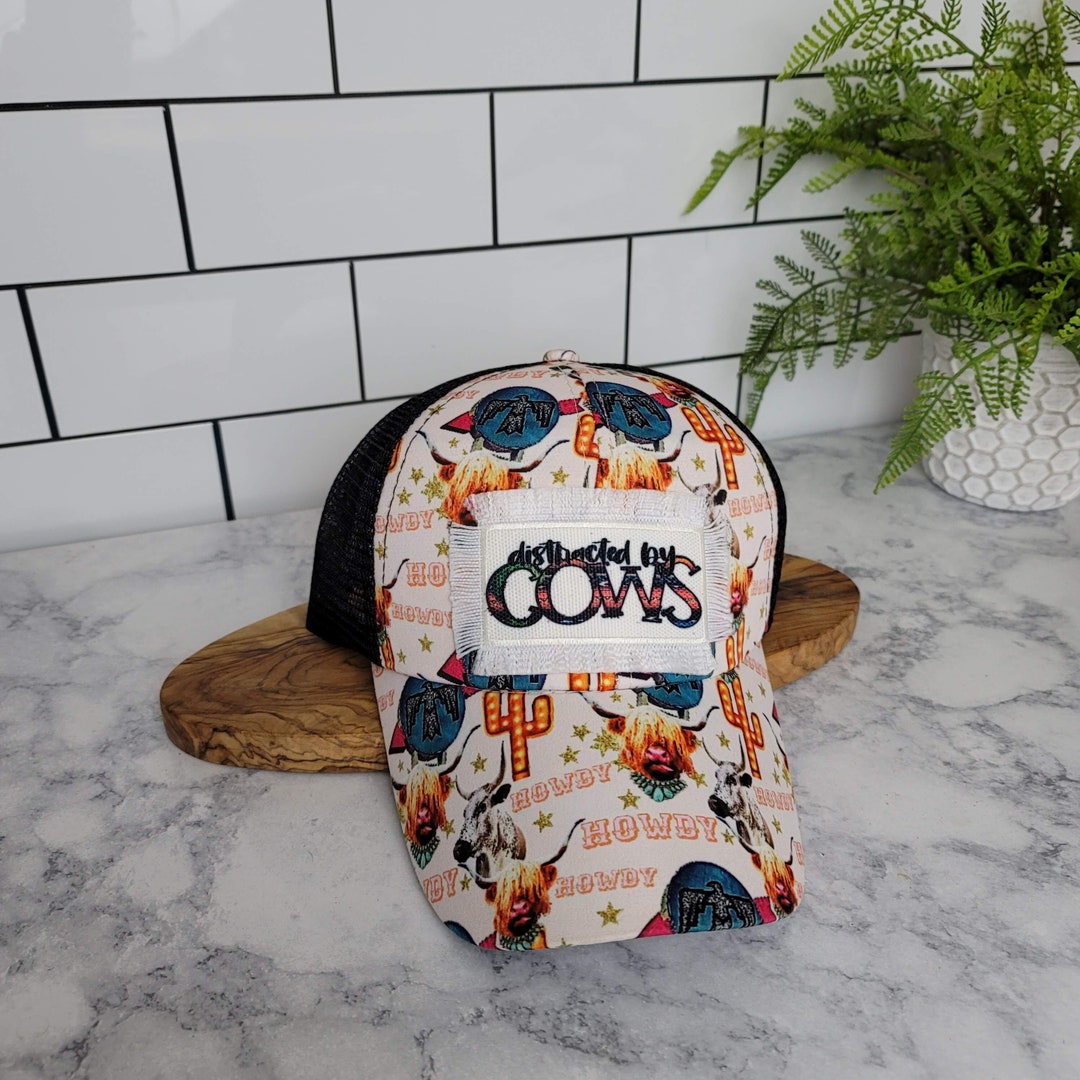 Cow Lady Cow Lady Hat Crazy Cow Lady Distracted by Cows Homesteader Hat ...