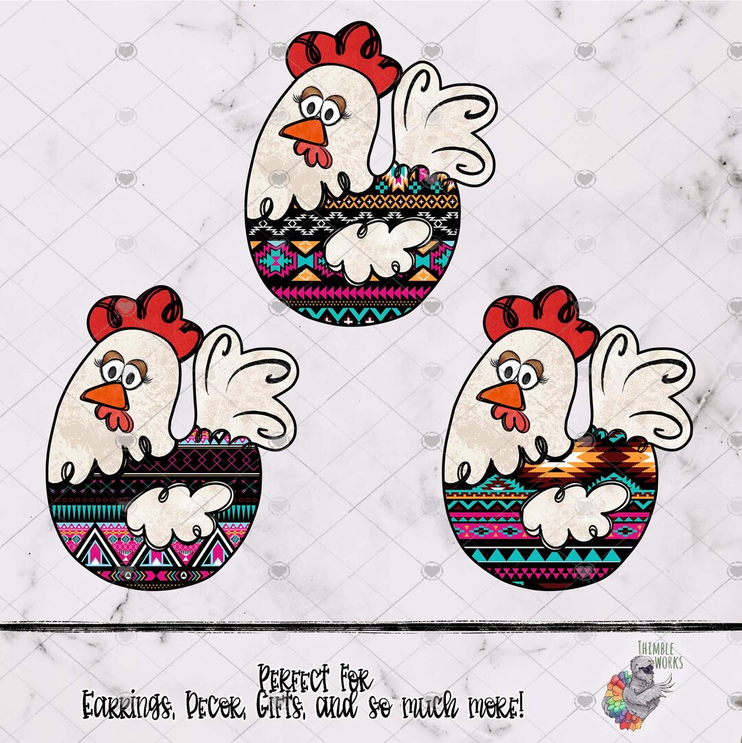 Dirty Bundle Chicken Sublimation Design, Aztec Chicken PNG, Farm Png ...