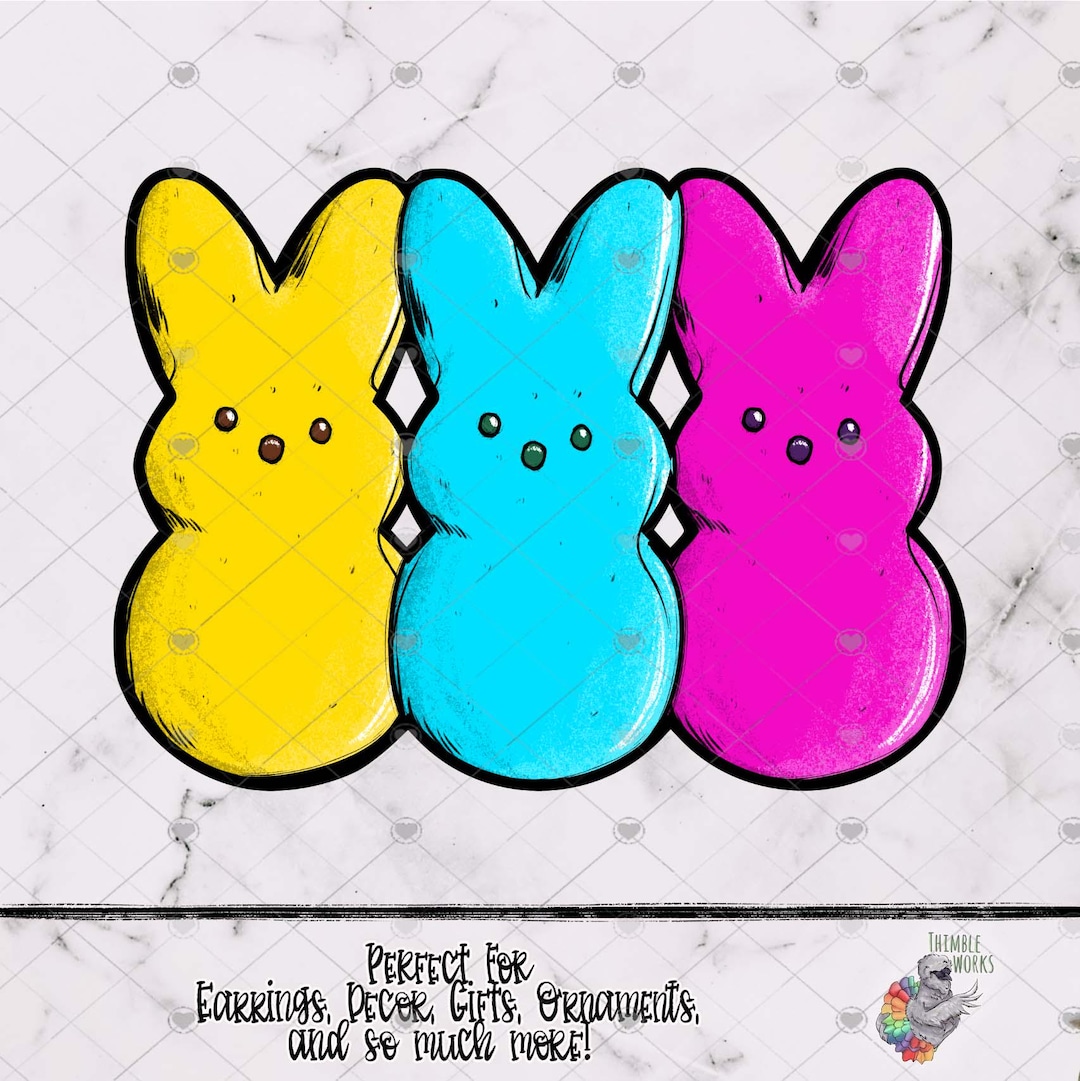 Easter Peeps Sublimation Design, Peep Trio Wall Decor, Easter Wall Sign ...