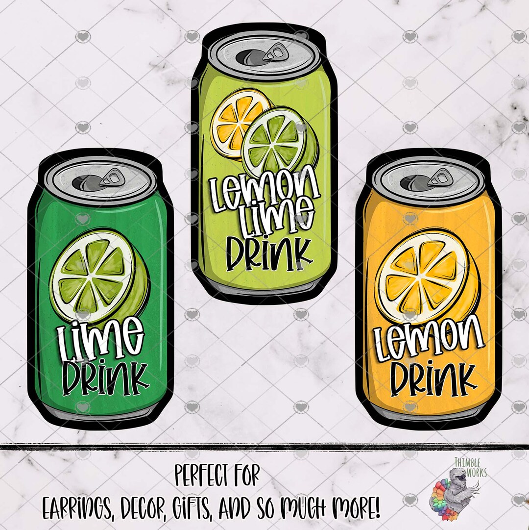 Lemon-lime Soda Can Sublimation Design, Hard Seltzer Can Design ...