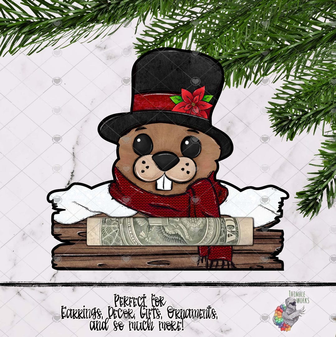 Gopher Sign Design, Beaver Ornament Design, Christmas Ornament ...