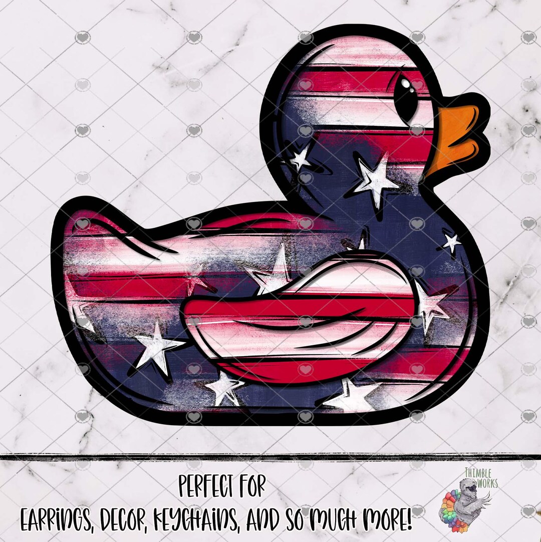 Patriotic Rubber Duck Design, Rubber Duck Earring, You've Been Ducked ...