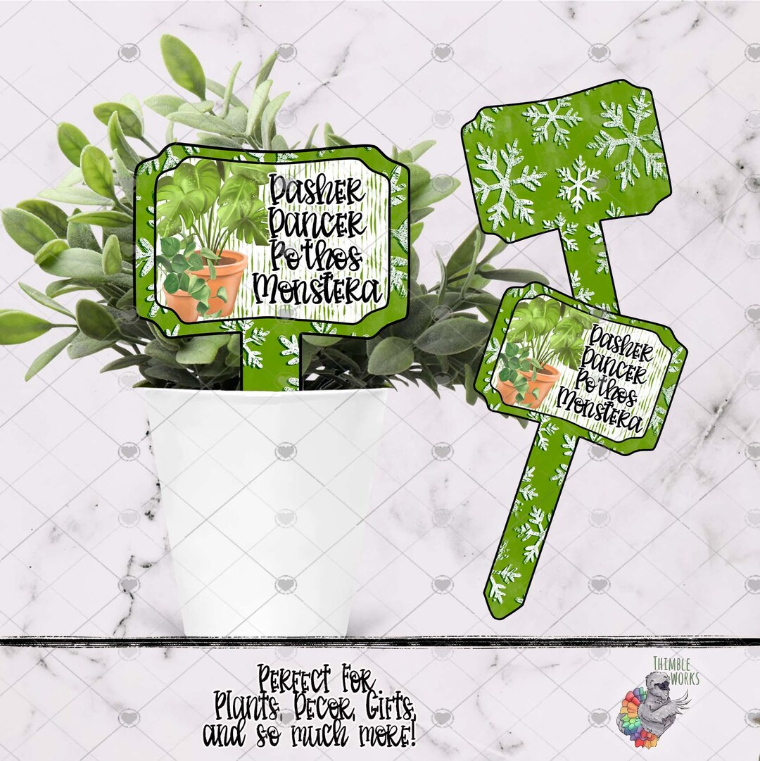 Monstera Garden Stake Sublimation Design, Christmas Sign, Plants for ...