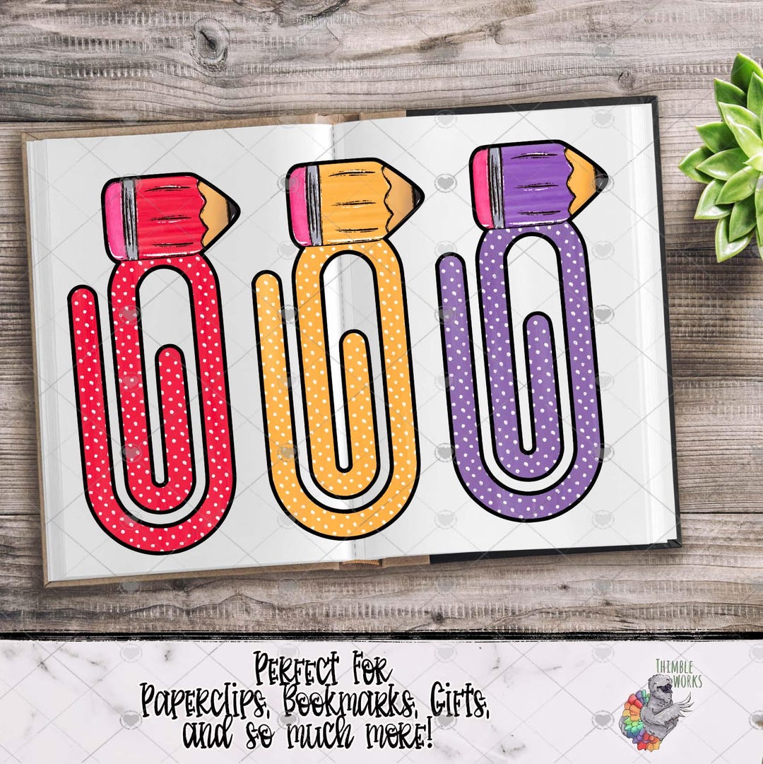 Paperclip Bookmark Design, Bookmark Sublimation Design, Teacher Design ...