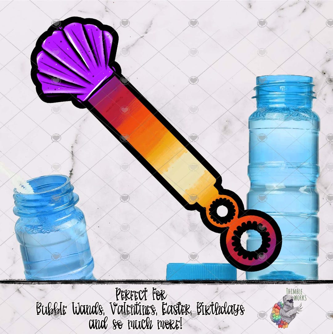 Seashell Bubble Wand Design, Summer Sunset Bubble Wand Design, Summer ...